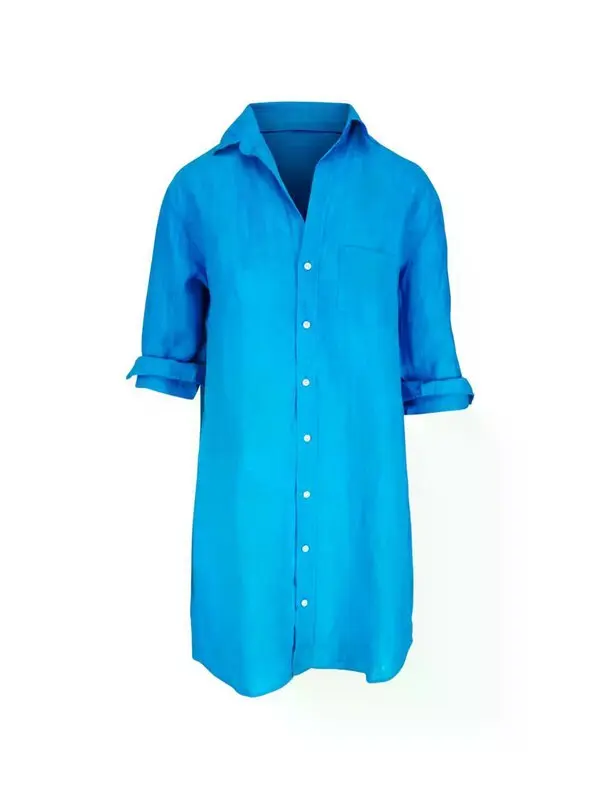 Frank & Eileen Mary Button-up Mini Dress - Blue