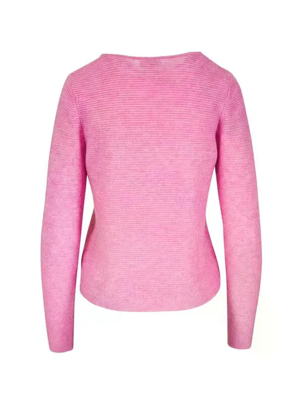 Kinross Cashmere Ribbed-knit Long-sleeve Sweater
