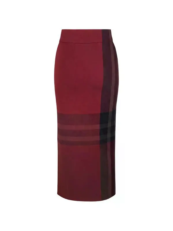 Akris Check-pattern Side-slit Midi Skirt