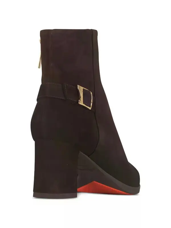 Santoni Buckle-detail Pointed-toe Boots - Brown