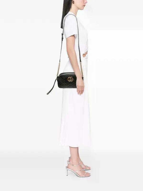 Gucci Gg Marmont Matelassé Calfskin Crossbody Bag