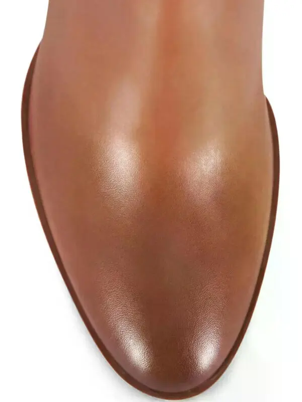 Santoni Buckle-strap Leather Ankle Boots