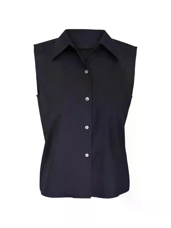 Vince Sleeveless Button-up Shirt - Blue