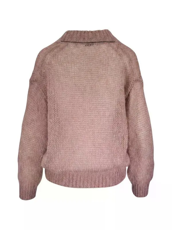 Brunello Cucinelli V-neck Open-knit Sweater