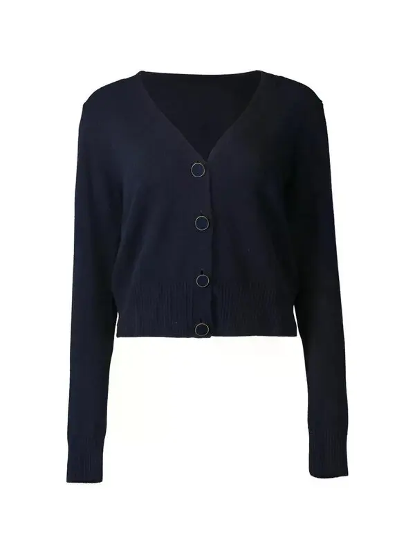Misha Collection V-neck Cashmere Cardigan - Blue