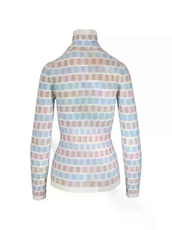 Akris Check-pattern Roll-neck Sweater
