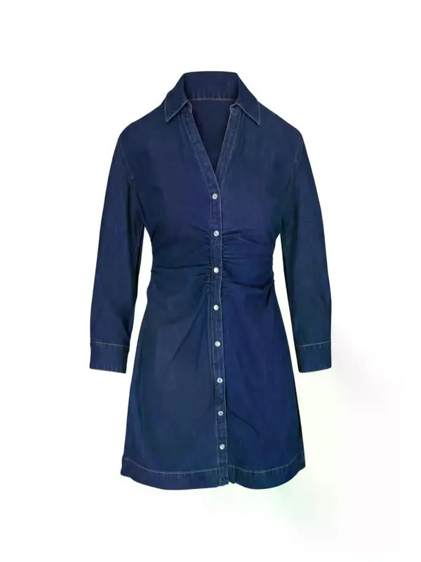 Veronica Beard Ruched Denim Mini Dress