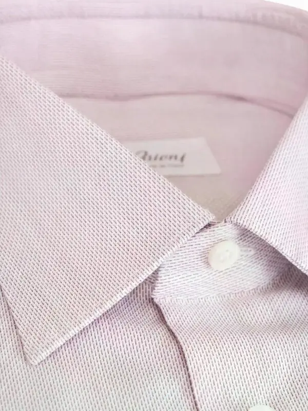 Brioni Micro-pattern Cotton Shirt