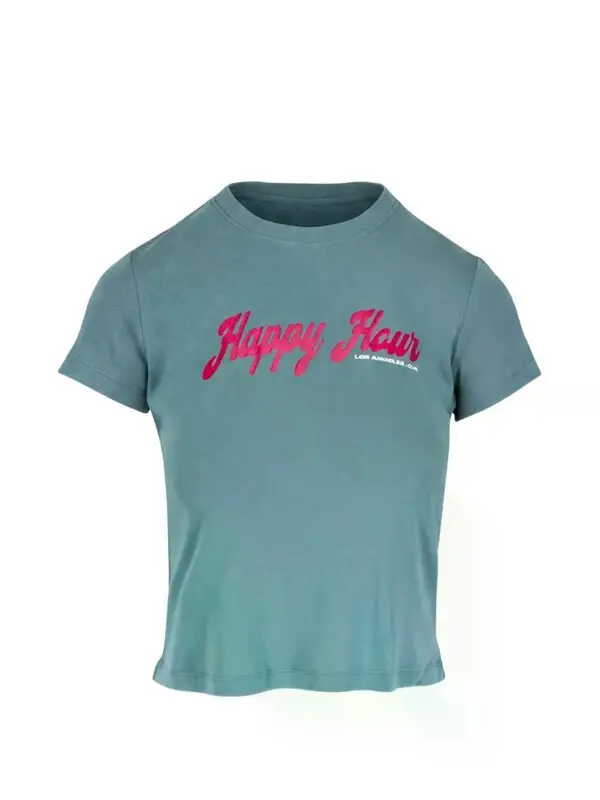 Ag Sadie Slogan-print T-shirt - Blue