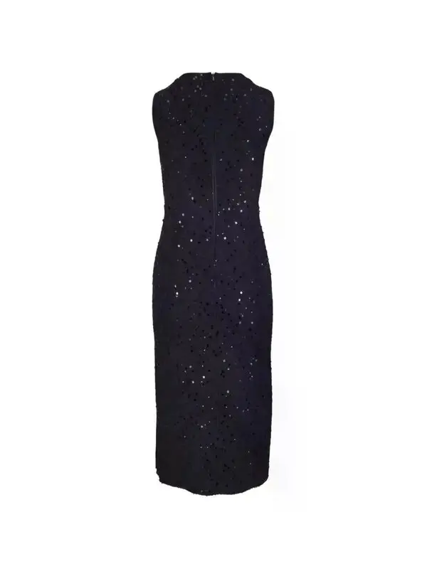Akris Sequin Embellished Tweed Midi Dress