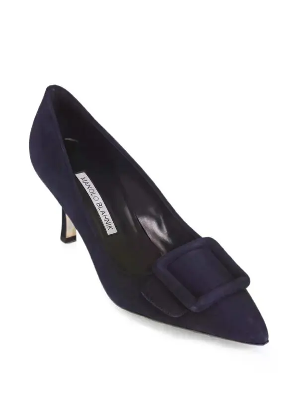 Manolo Blahnik Maysale Buckle-detail Pointed-toe Pumps
