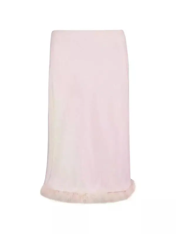 Dorothee Schumacher Feather-trim Midi Skirt - Pink