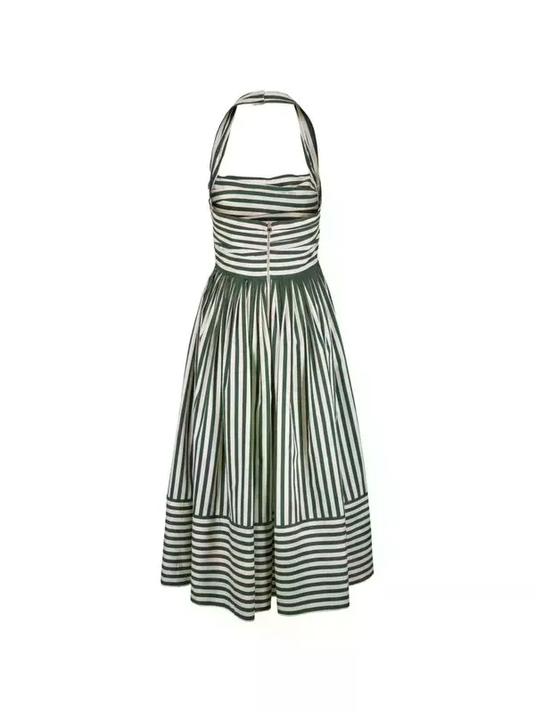 Carolina Herrera Striped Halterneck Maxi Dress