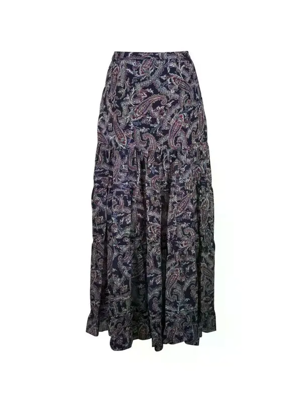 Veronica Beard Heatheralyn Paisley-print Tiered Maxi Skirt