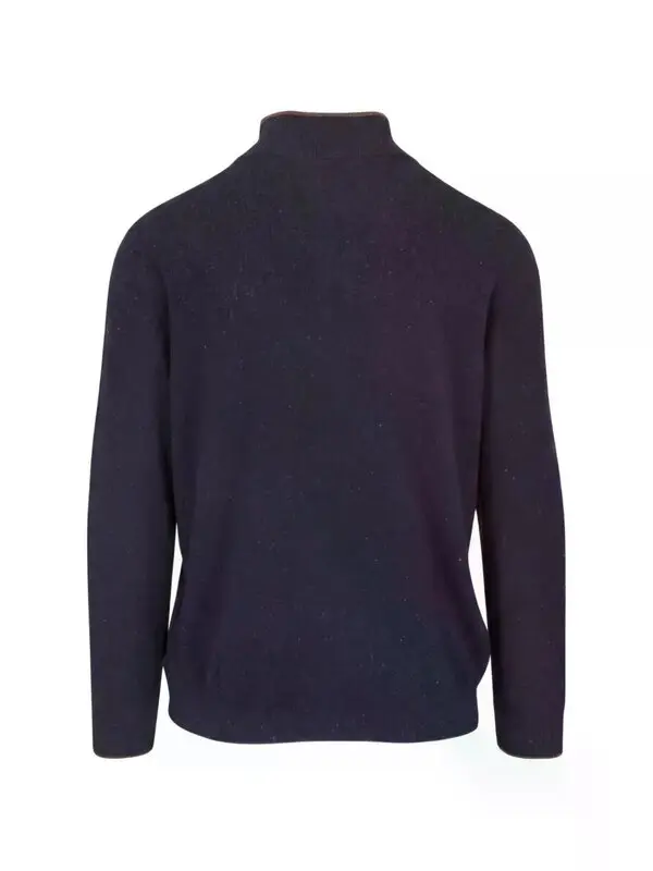 Fedeli Favonio Speckled Half-zip Sweater
