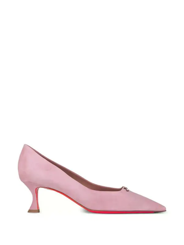 Santoni Sabine Suede Pointed-toe Pumps