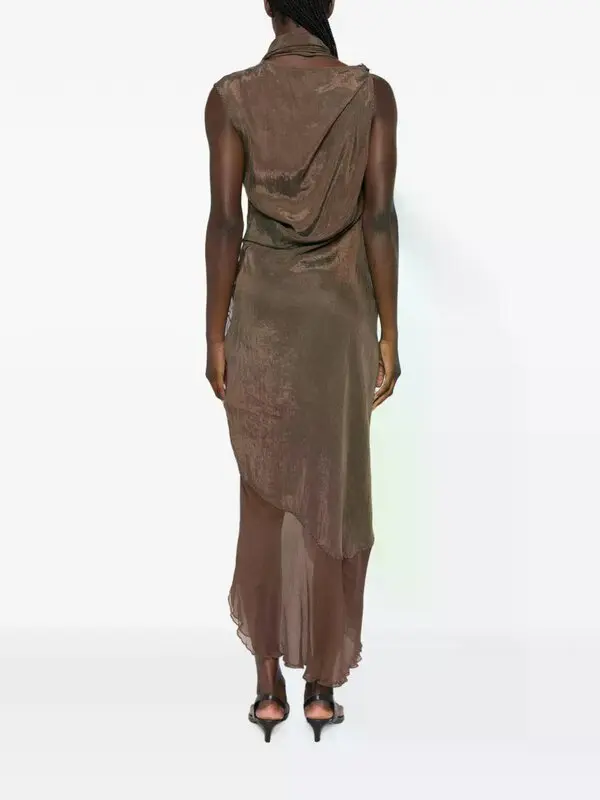 YEHUAFAN Asymmetric Draped Dress