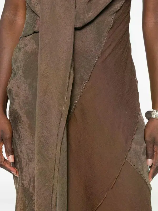 YEHUAFAN Asymmetric Draped Dress