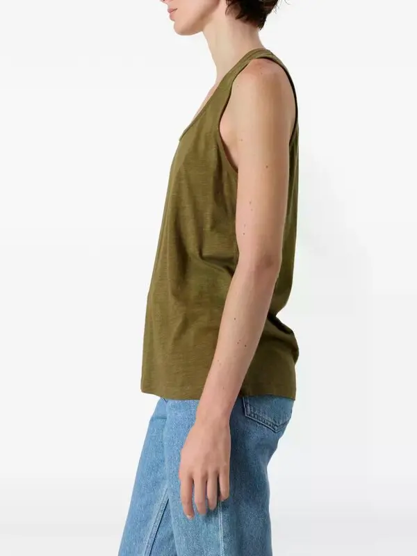 American Vintage Jacksonville Slub-jersey Tank Top - Green