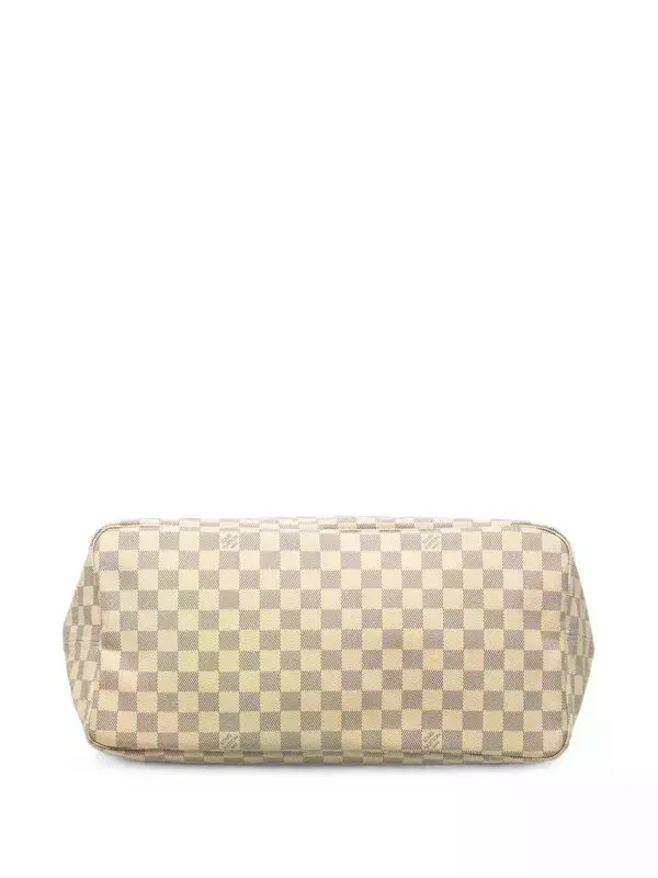 LOUIS VUITTON Damier Azur Neverfull Gm Tote Bag - White