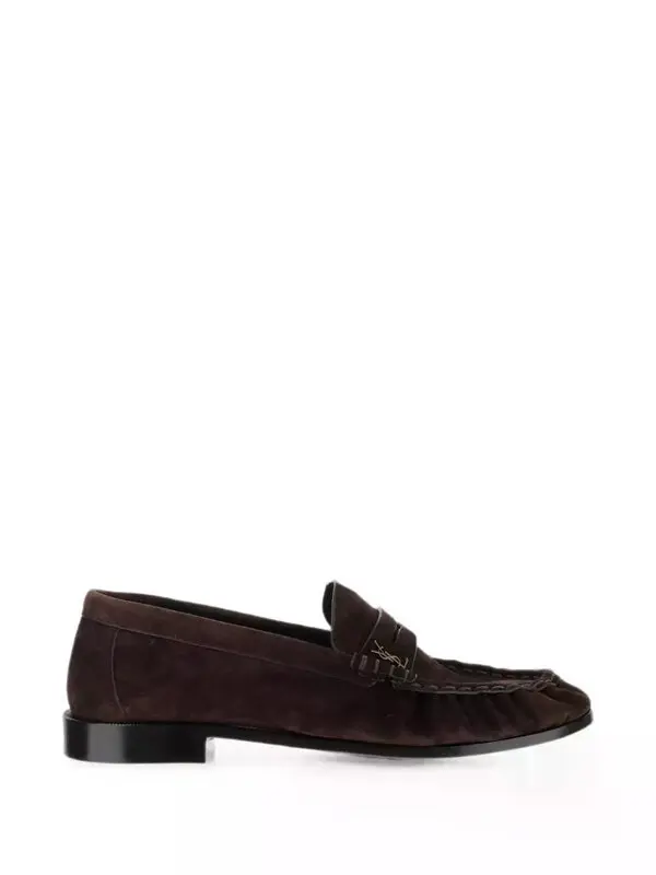 Saint Laurent Le Loafers Supple Suede Moc Toe