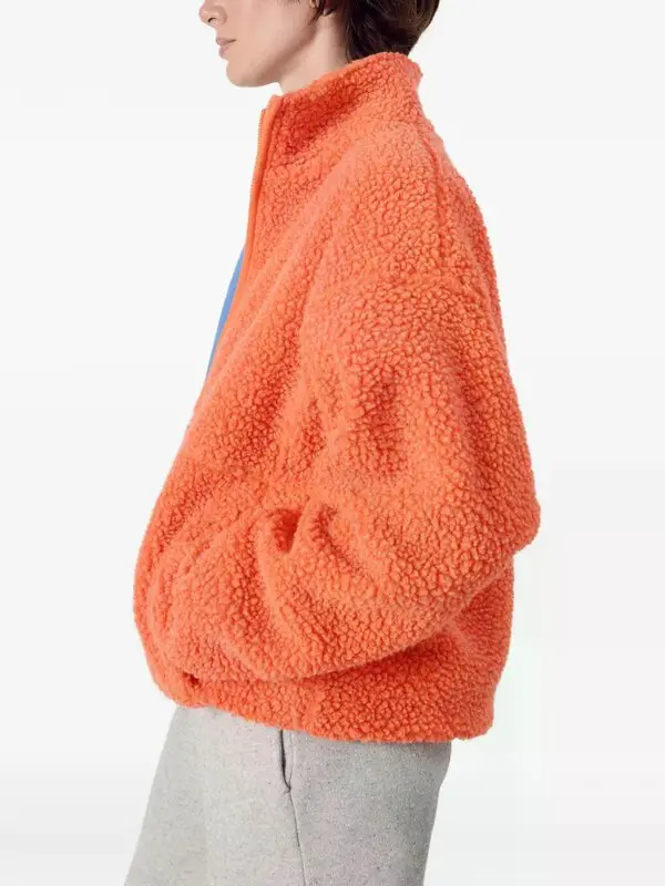 American Vintage Shearling-effect Zip-up Jacket - Orange
