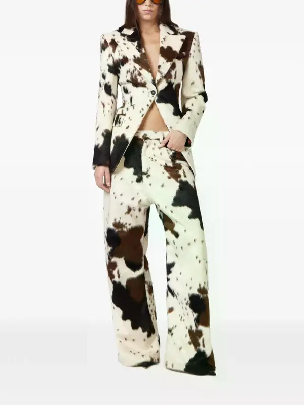 Giuseppe Di Morabito Cow-print Single-breasted Blazer