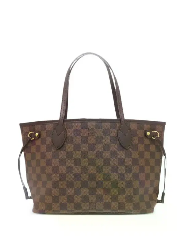 LOUIS VUITTON Damier Ebene Neverfull Pm Tote Bag - Brown