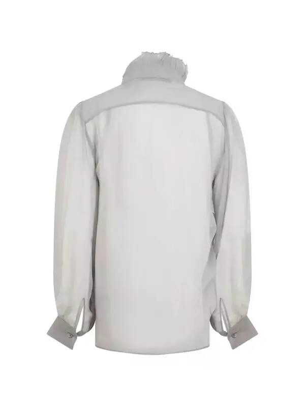 Alberta Ferretti Ruffled-collar Silk Shirt