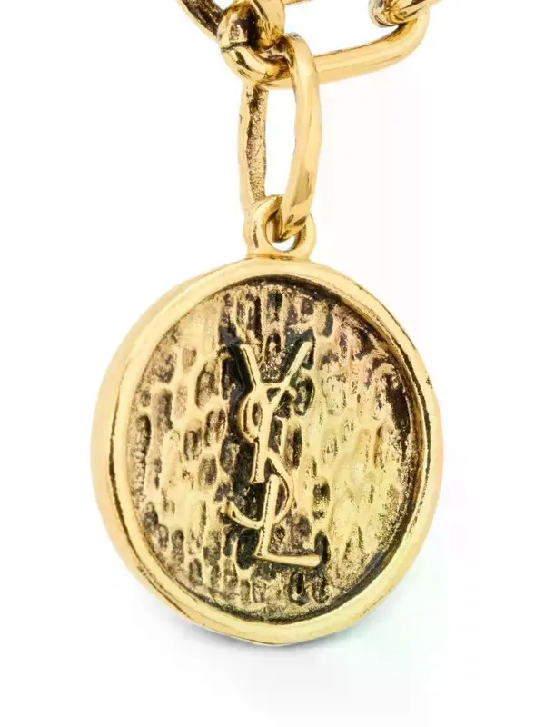 Saint Laurent Cassandre Medallion Bracelet In Metal