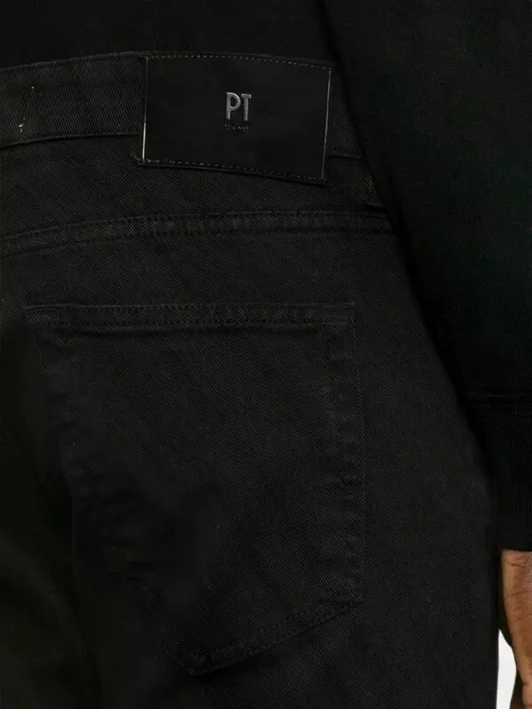PT TORINO Logo Patch Jeans - Black