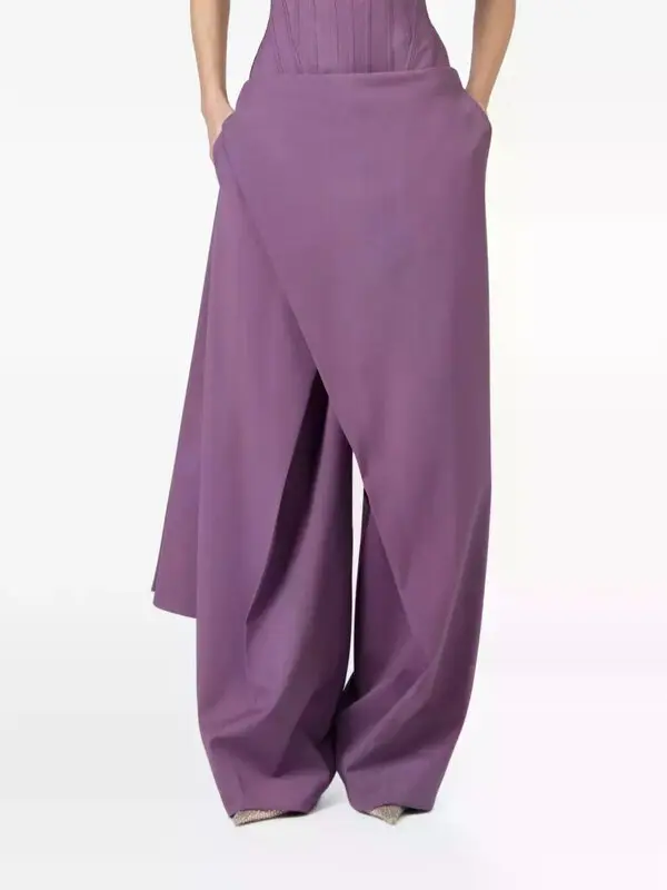Giuseppe Di Morabito Wrap-panel Wide-leg Trousers - Purple