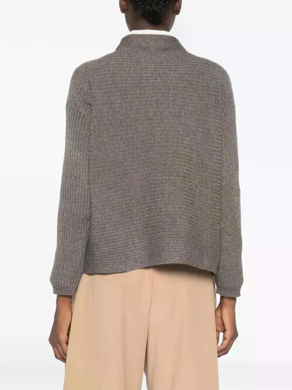 Amina Rubinacci Abaco Ribbed-knit High-neck Sweater