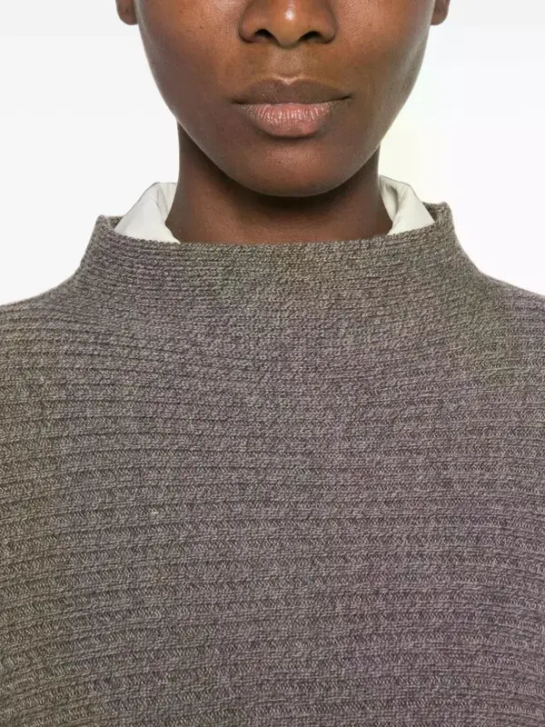 Amina Rubinacci Abaco Ribbed-knit High-neck Sweater