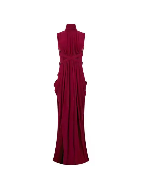 Alberta Ferretti Draped Maxi Dress