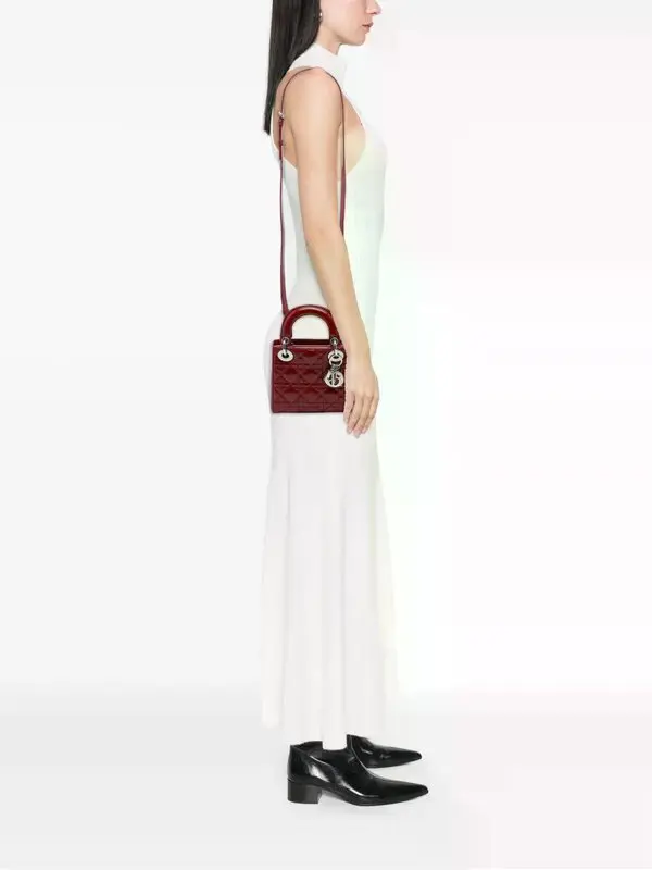 Dior 2014 Mini Patent Cannage Lady Satchel