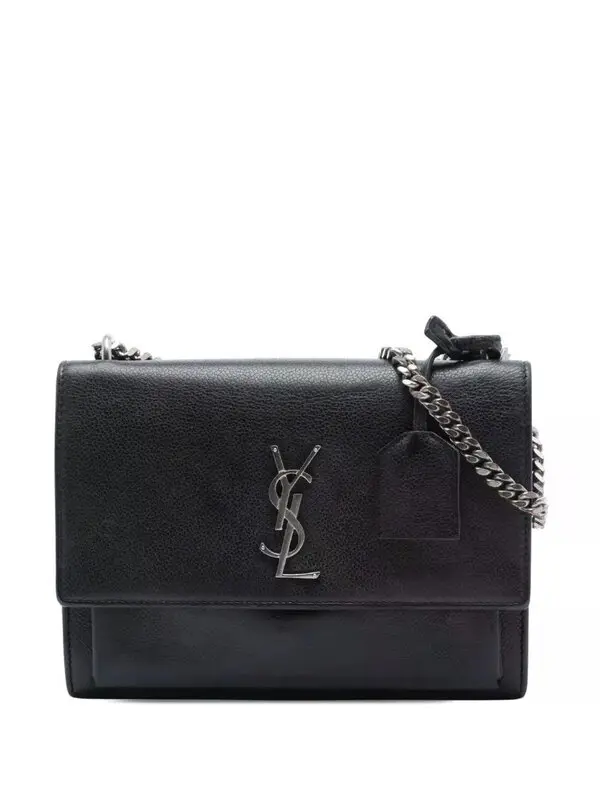 Saint Laurent 2017 Medium Grained Calfskin Monogram Sunset Crossbody Bag
