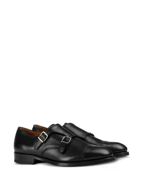 DOUCAL'S Double Buckle Monk Strap Shoes