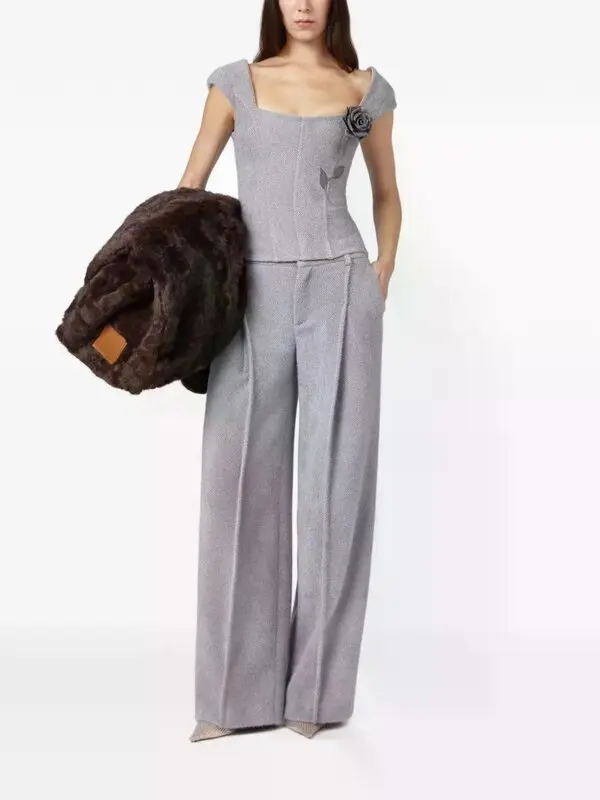 Giuseppe Di Morabito Corset-style Top With Rose Appliqu