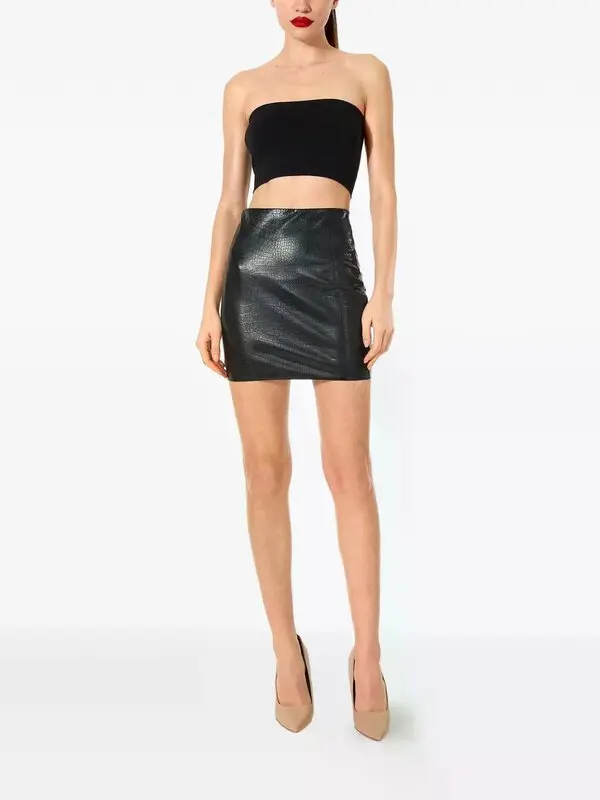 Wolford Embossed Alligator-effect Fitted Mini Skirt