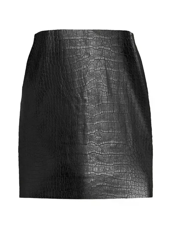 Wolford Embossed Alligator-effect Fitted Mini Skirt