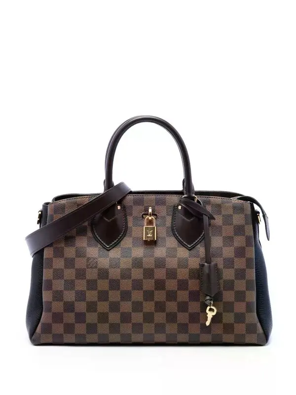 LOUIS VUITTON 2017 Damier Ebene Normandy Satchel - Black