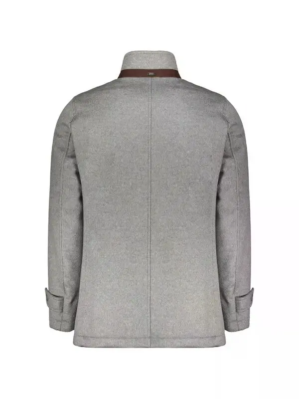 Herno Cashmere High-neck Single-breasted Coat