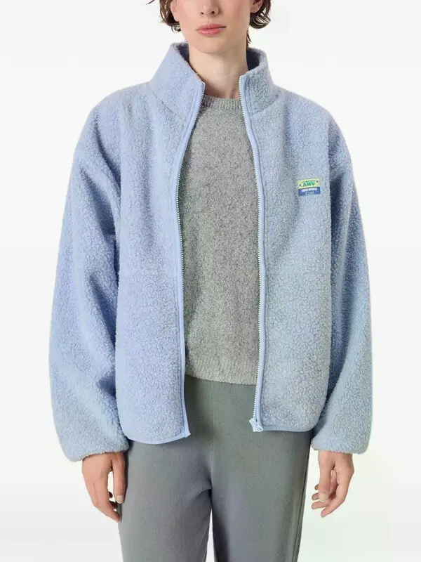 American Vintage Shearling-effect Zip-up Jacket - Blue