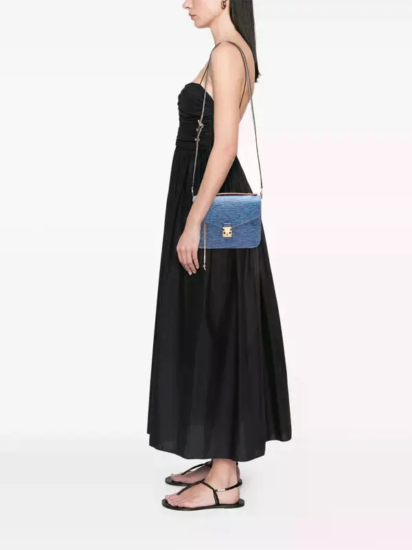 LOUIS VUITTON 2017 Epi Denim And Reverse Monogram Pochette Metis Satchel
