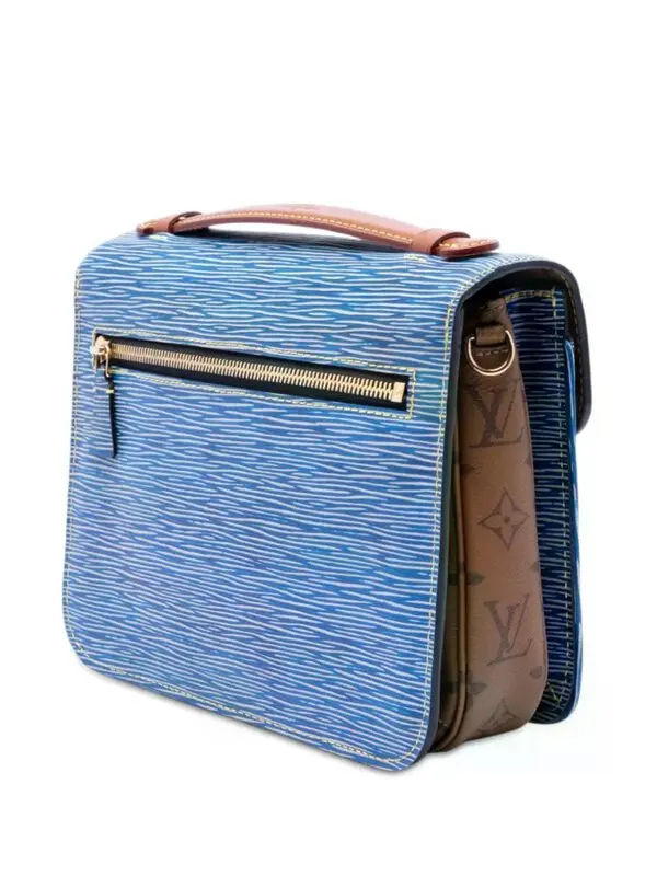 LOUIS VUITTON 2017 Epi Denim And Reverse Monogram Pochette Metis Satchel