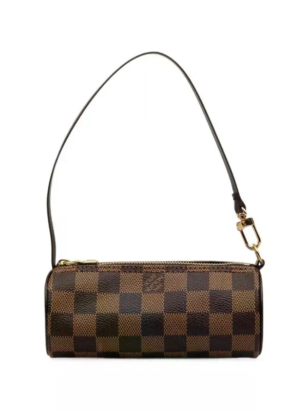 LOUIS VUITTON 1990-2010 Damier Ebene Papillon Pochette Handbag
