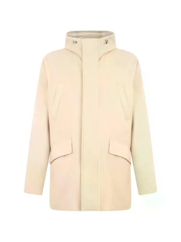Herno Wool Zip-up Hooded Jacket