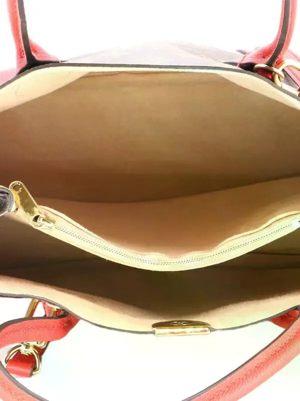 LOUIS VUITTON Monogram Canvas And Leather Tote Bag - Red