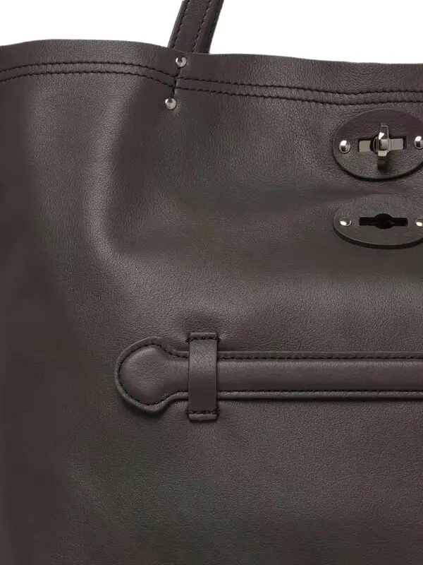 ZANELLATO M A' Spasso® Stud-embellished Tote Bag - Brown